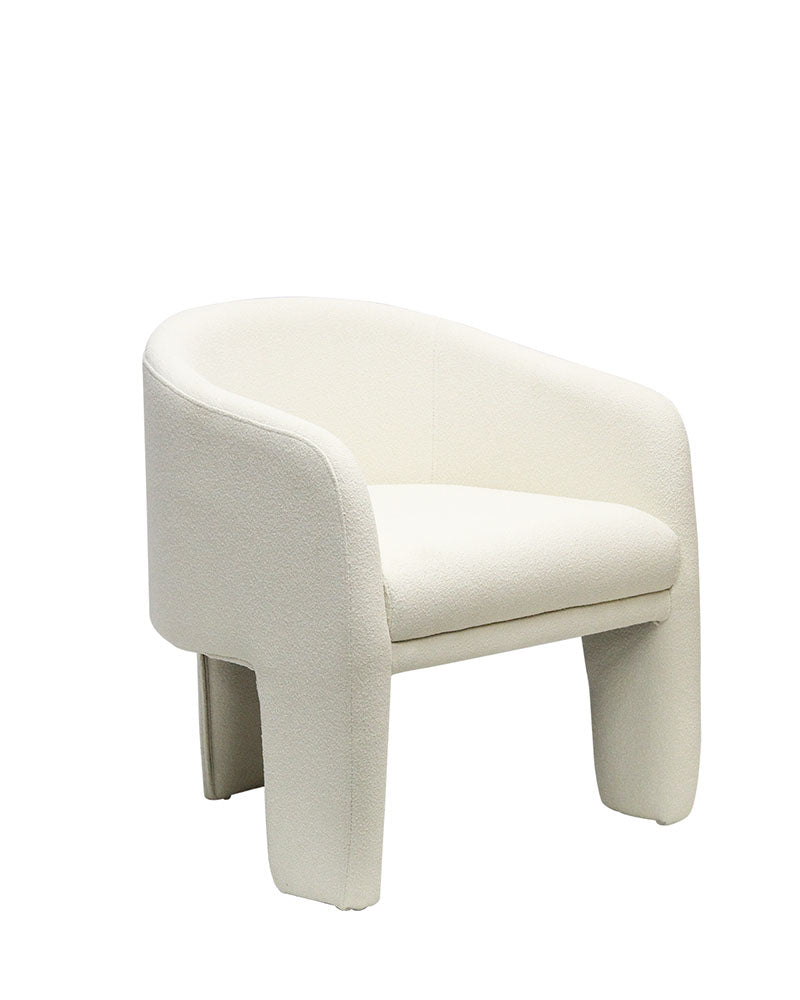 MARINO TUB CHAIR - WHITE FABRIC – Chairs R Us